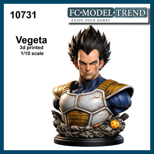 NEW! FC ModelTrend 10731 Vegeta Bust (3D-Printed)