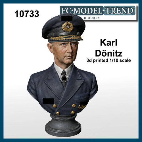 NEW! FC ModelTrend 10733 Karl Donitz Bust (3D-Printed)