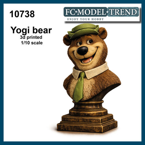 NEW! FC ModelTrend 10738 Yogi Bear Bust (3D-Printed)