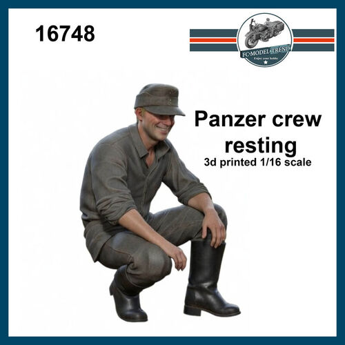 NEW! FC ModelTrend 16748 Panzer Crew at Rest (1 Figure / 3D-Printed)