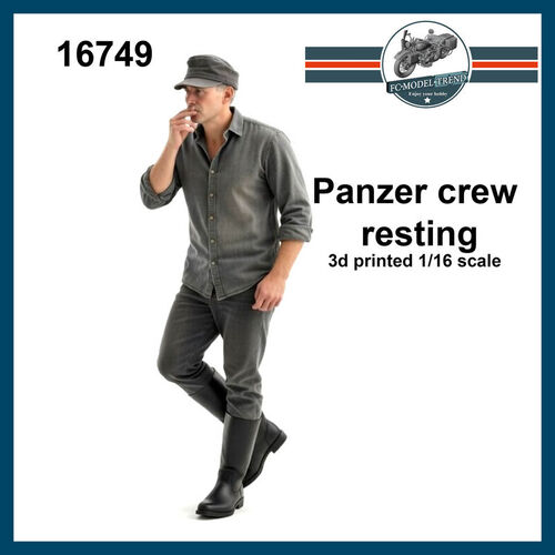 NEW! FC ModelTrend 16749 Panzer Crew at Rest (1 Figure / 3D-Printed)