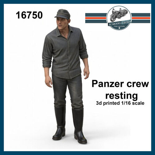 NEW! FC ModelTrend 16750 Panzer Crew at Rest (1 Figure / 3D-Printed)