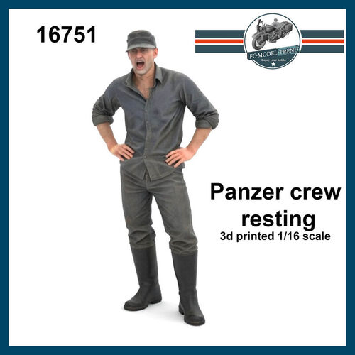 NEW! FC ModelTrend 16751 Panzer Crew at Rest (1 Figure / 3D-Printed)