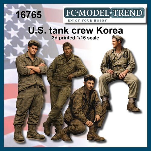 NEW! FC ModelTrend 16765 US Tank Crew Korean War (4 Figures / 3D-Printed)