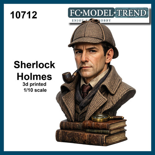 NEW! FC ModelTrend 10712 Sherlock Holmes Bust (3D-Printed)
