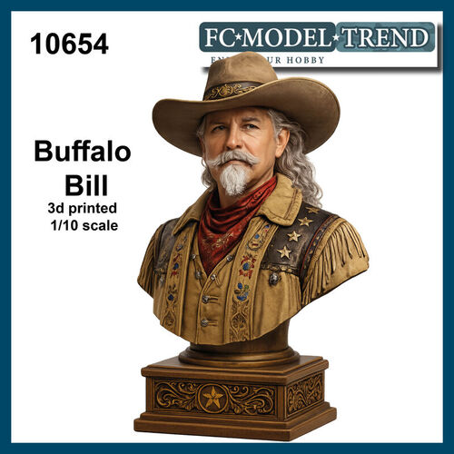 NEW! FC ModelTrend 10654 Buffalo Bill Bust (3D-Printed)