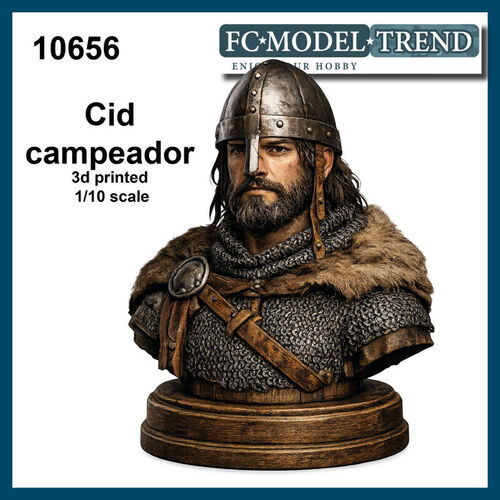 NEW! FC ModelTrend 10656 Cid Campeador Bust (3D-Printed)