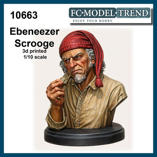 NEW! FC ModelTrend 10663 Ebeneezer Scrooge Bust (3D-Printed)