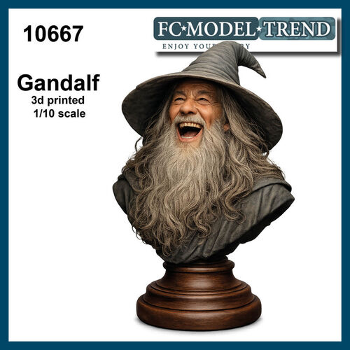 NEW! FC ModelTrend 10667 Gandalf Bust (3D-Printed)