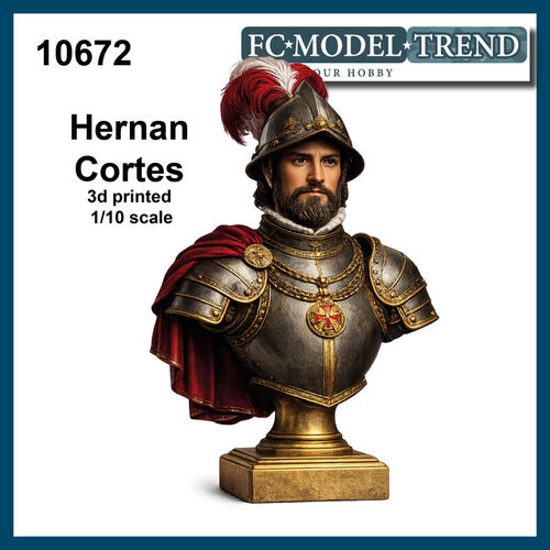 NEW! FC ModelTrend 10672 Hernan Cortes Bust (3D-Printed)