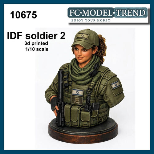 NEW! FC ModelTrend 10675 IDF Soldier 2 Bust (3D-Printed)