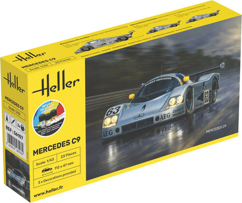 NEW! Heller 56107 Mercedes C9 Starter Kit