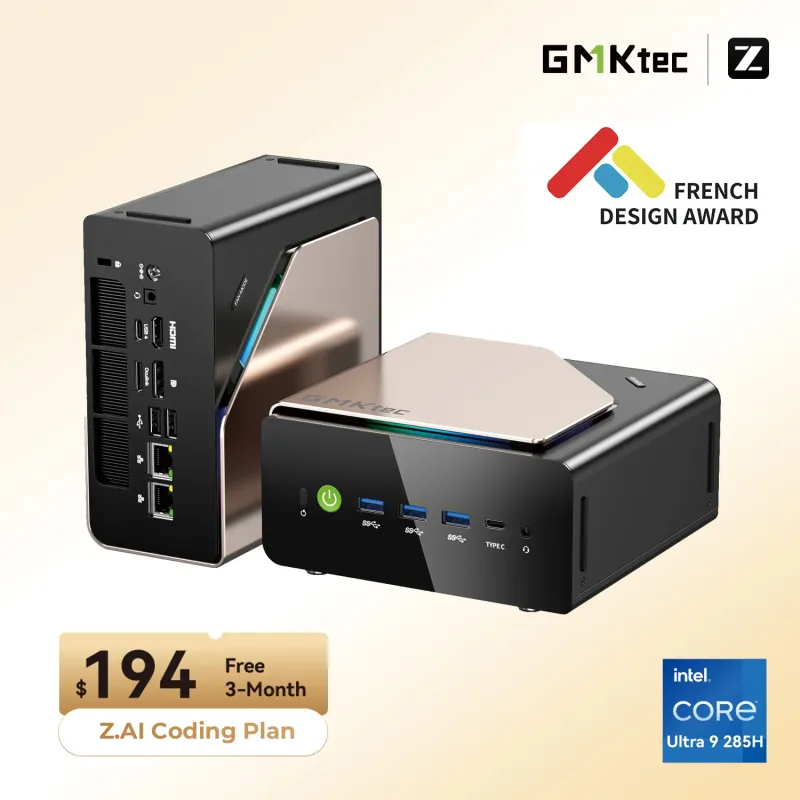 Mini PC GMKtec EVO T1 Intel Ultra 9 285H 64GB RAM + 2TB SSD WIN 11 Pro