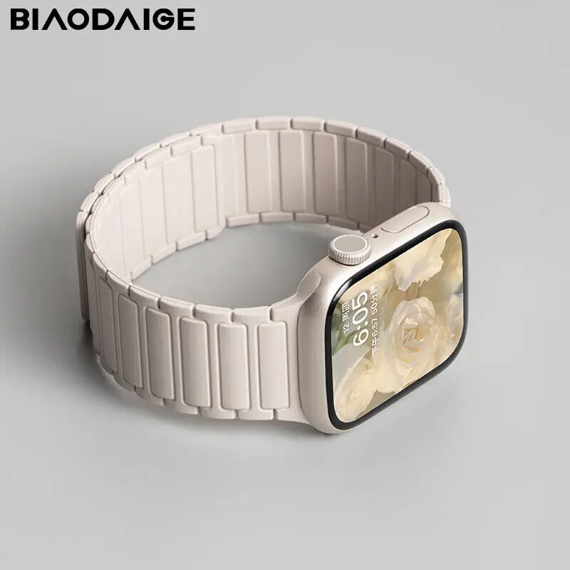 Biaodaige Zamenska narukvica za pametni sat za Apple Watch, Bela