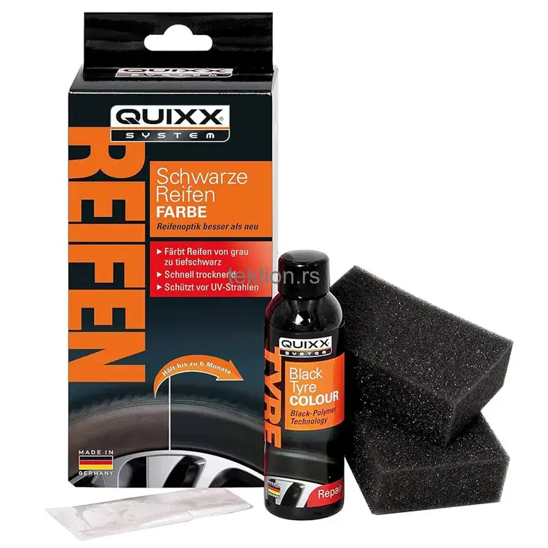 Quixx set za obnavljanje crne boje guma