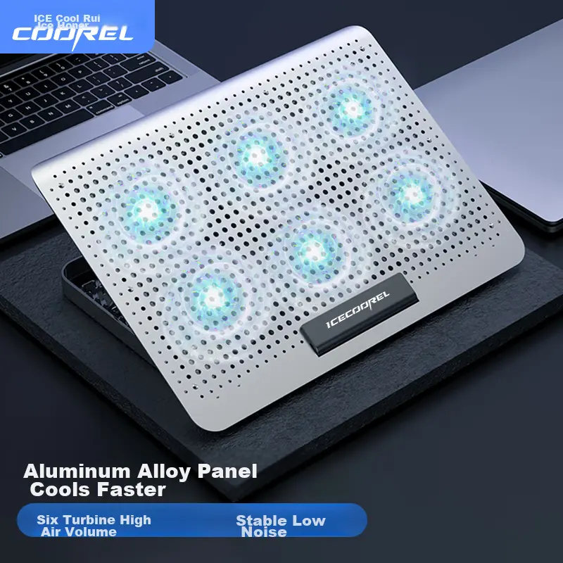 Ice Coorel Postolje za laptop sa hlađenjem D19, 35x25.5x2.6 cm, Srebrne boje
