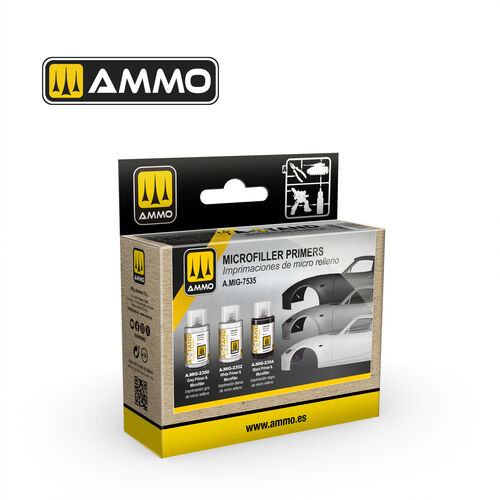 AMMO of Mig Jimenez A.MIG 7535 A-STAND Microfiller Primers Set