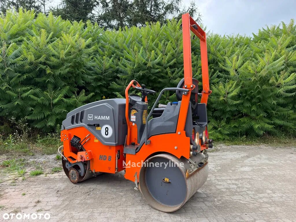 Hamm HD 8VV 2 tony. Import Norwegia 2017 rok. 624 mtg. Silnik KUBOTA mali valjak