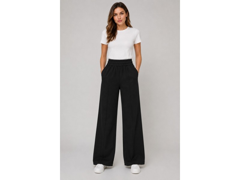VILA • WIDE LEG PANTALONE • CRNE • NOVO ETIKETA