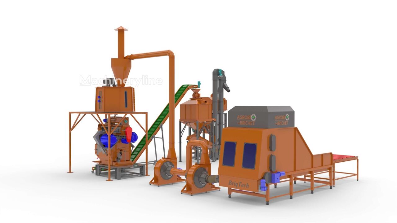 Nova Briquetting Technology Linie productie peleti 900 - 1500 kg/ora matrita inelara oprema za proizvodnju paleta