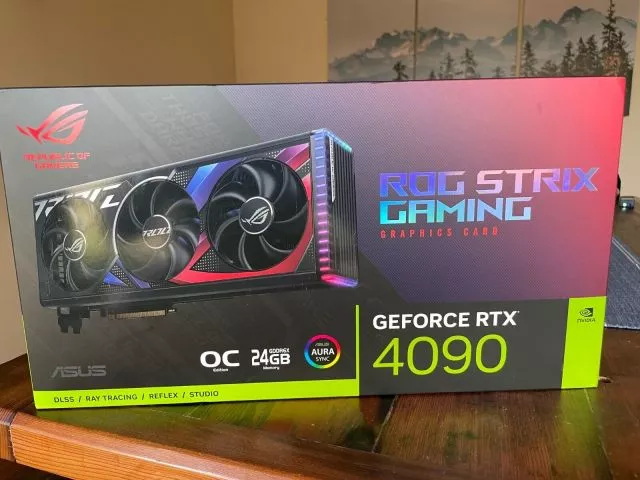 ASUS ROG STRIX GEFORCE RTX 4090. THIS POWERHOUSE FEATURES 24GB OF GDDR6X