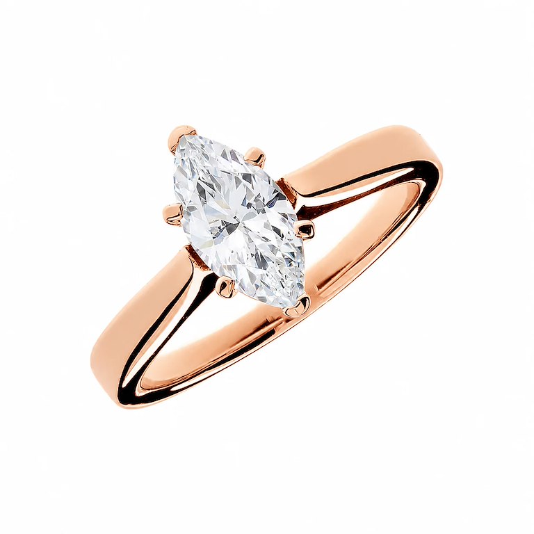 Prsten KBF-50 – Moissanite – Roze zlato