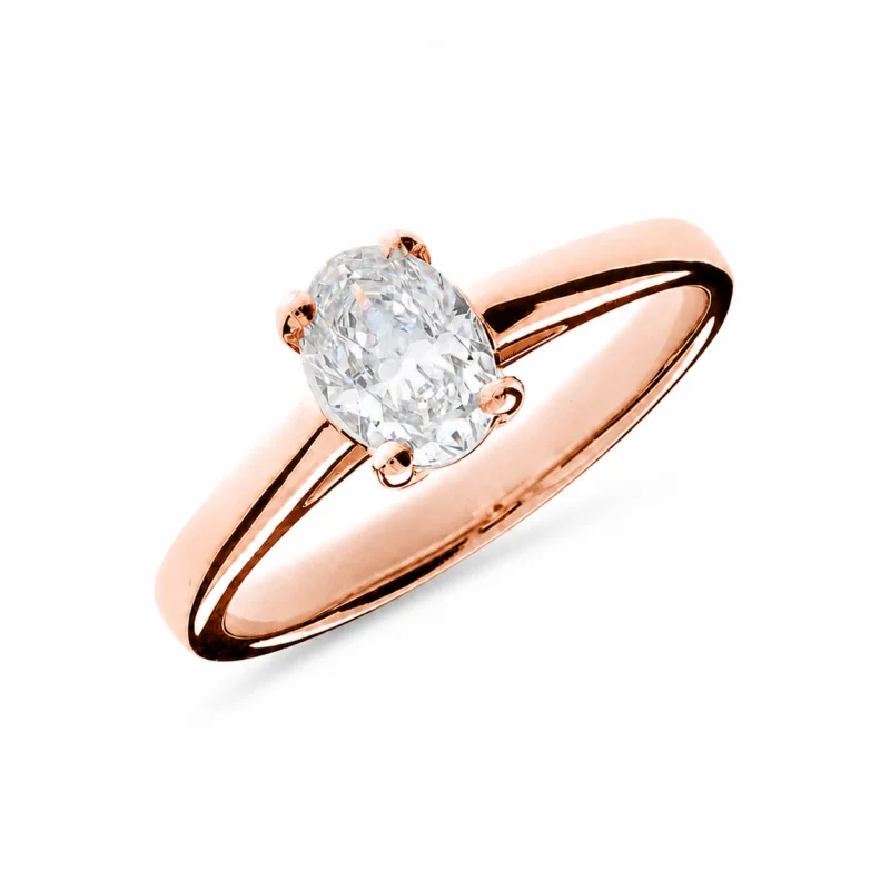 Prsten KBF-40 – Moissanite – Roze zlato