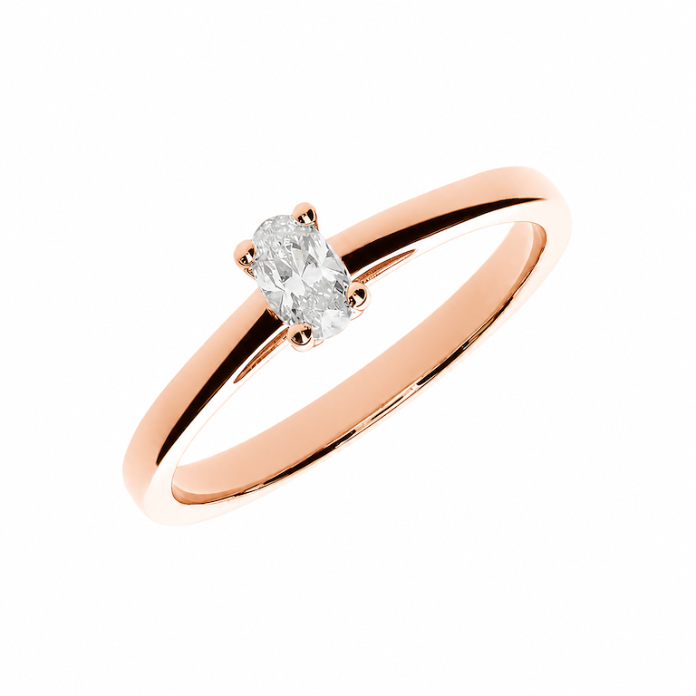 Prsten KBF-42 – Moissanite – Roze zlato