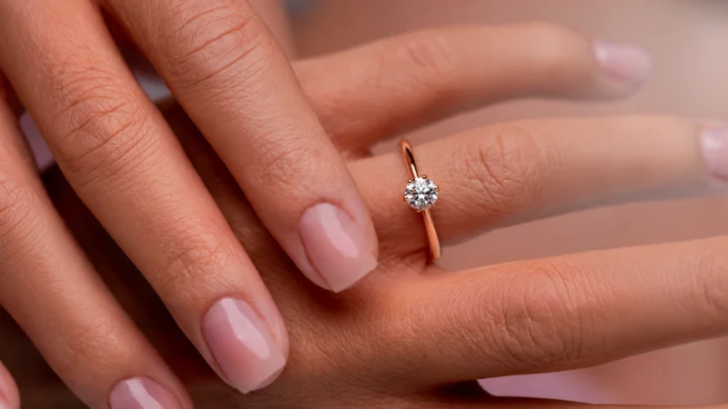 Prsten AS0103V5 – Beli Safir – Roze zlato