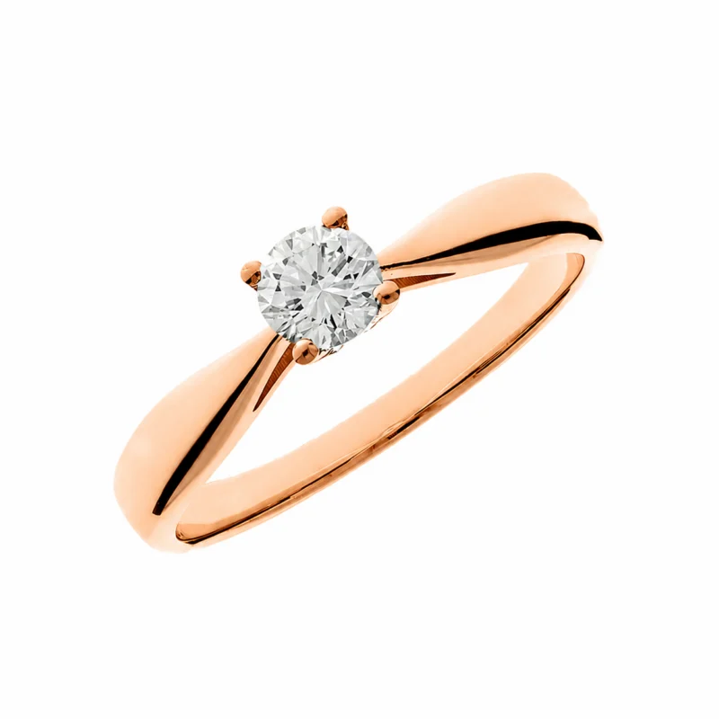 Prsten K258 – Moissanite – Roze zlato