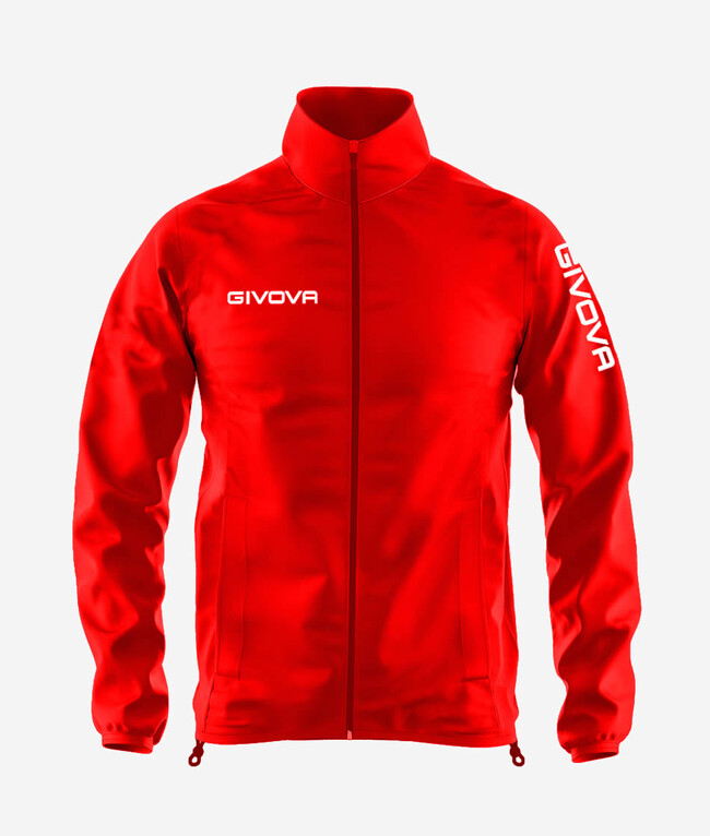 Bunda RAIN JACKET WIND červená-biela S