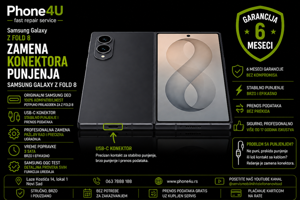Zamena konektora punjenja Samsung Galaxy Z Fold 8 | Phone4U