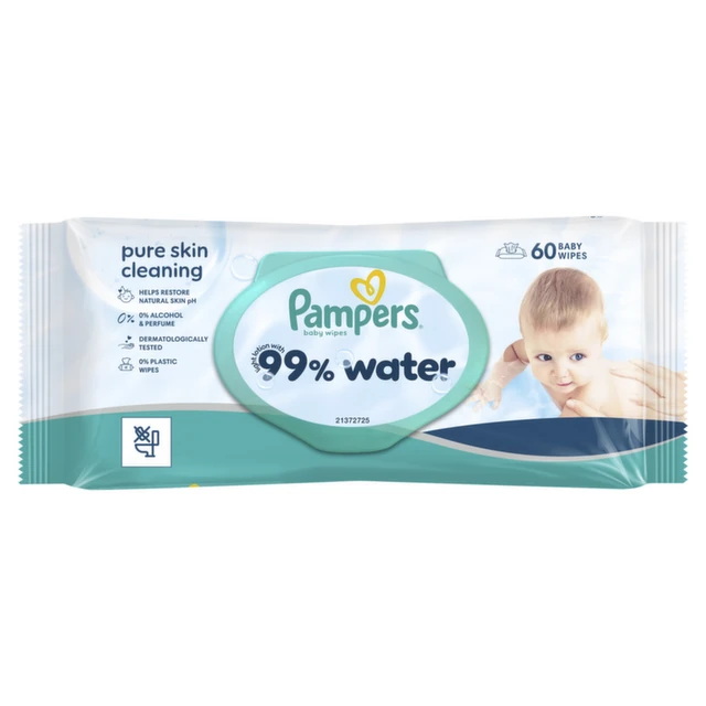 Pampers Water vlažne maramice, 60 komada