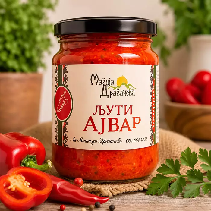 Ljuti ajvar 750gr