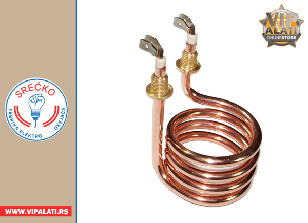GREJAČ ZA MALI BOJLER 5-10L 2000 W/230 V SA KOSIM BUKSNAMA (1043) – FEG SREĆKO