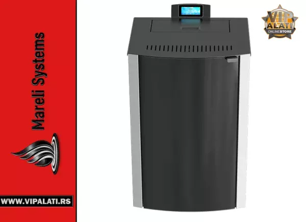 KAMIN NA PELET ONYX FULL GLASS 24kW – MARELI | Moderan hidro kamin