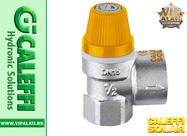 SIGURNOSNI ISPUSNI VENTIL ZA SOLARNE SISTEME 1/2 6bari 253046 – CALEFFI