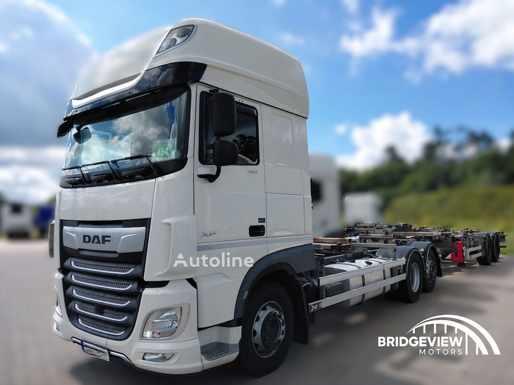 DAF XF 480 vozilo za prevoz kontejnera + prikolica za kontejnere