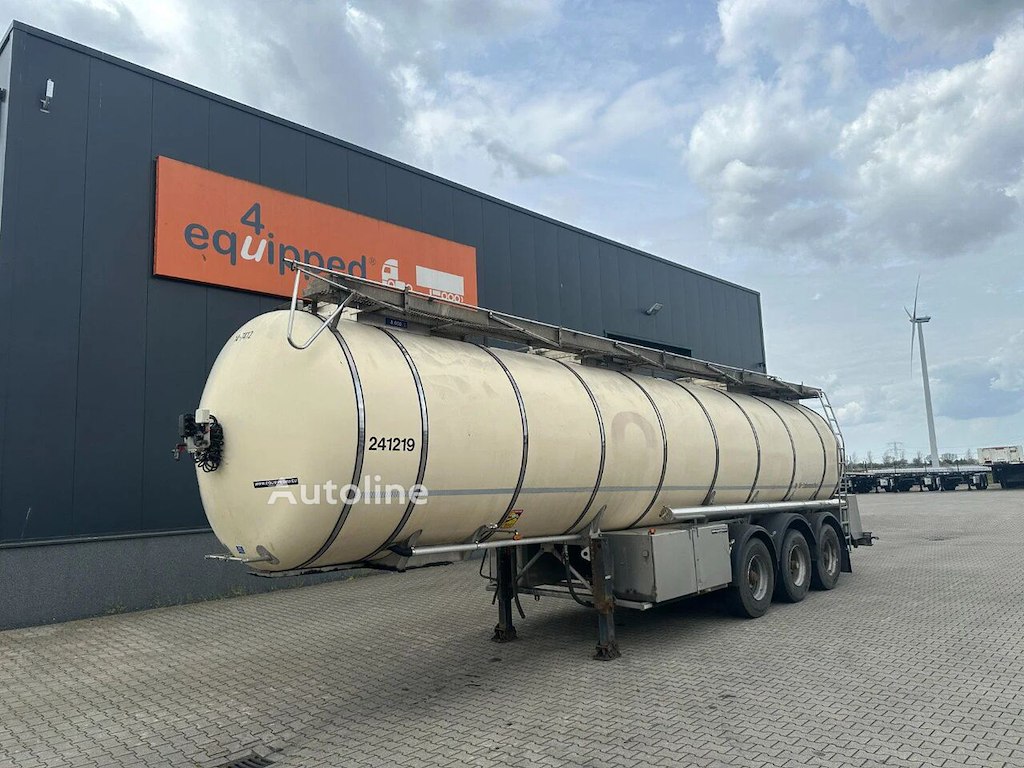 Feldbinder LEBENSMITTEL / LEVENSMIDDELEN / FOOD / 33.500L / 3-COMP / PUMPE cisterna za prevoz hrane