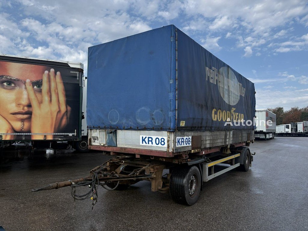 Kögel AWE-18 Lafette mit Krone Wechselpritsche prikolica sa ceradom