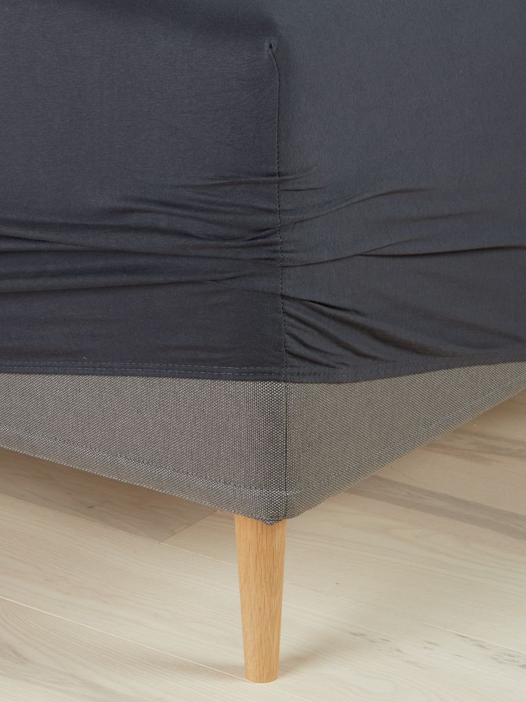 Žersejni čaršav sa lastišem JENNY 90x200x35 antracit siva