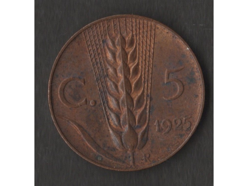 5 Centesimi - 1925 - Italy, Italija