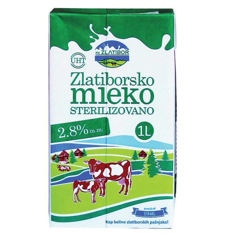 Mleko uht zlatiborsko 2.8% mm 1l pk zlatibor