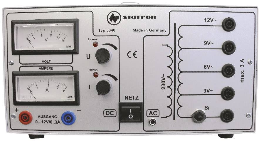 Statron 5340.1 laboratorijsko napajanje sa podesivim naponom 230 V/AC → 12 V/AC 3 A 72 W