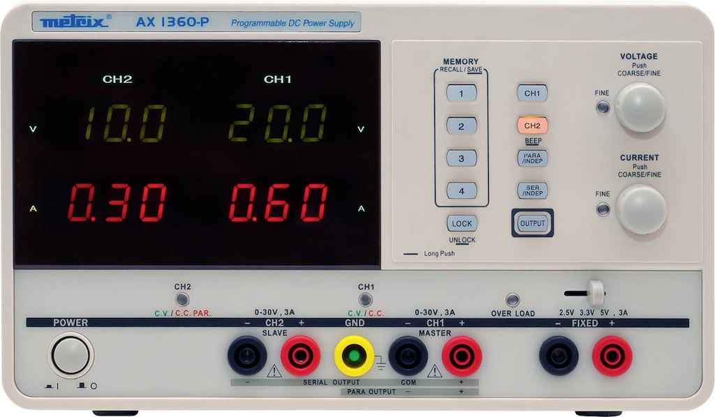 Metrix AX 1360 laboratorijsko napajanje sa podesivim naponom 30 V 6 A 3 x