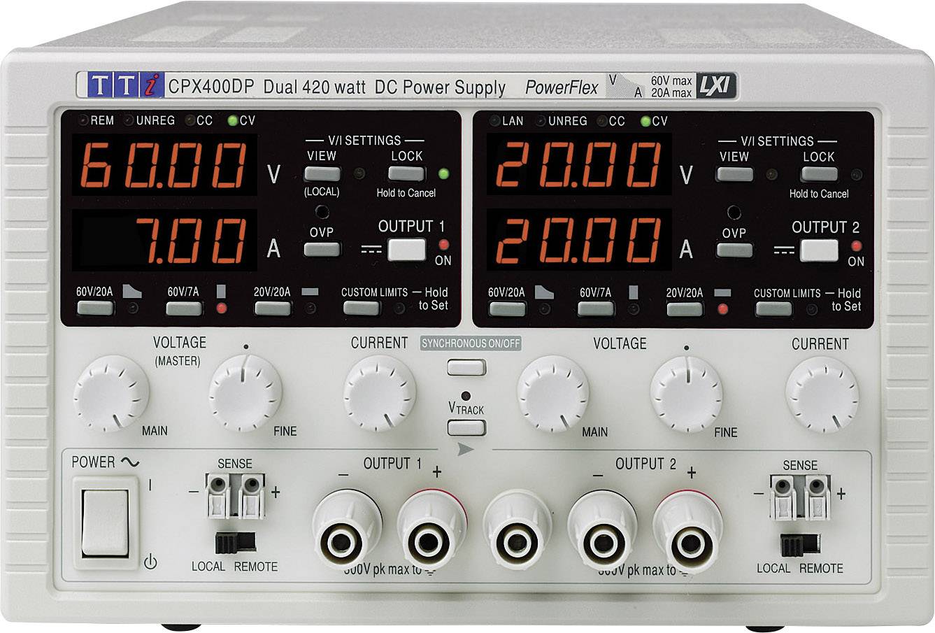 LAN, CPX400DP laboratorijsko napajanje sa podesivim naponom 115 V/AC, 230 V/AC → 60 V/DC 20 A 840 W
