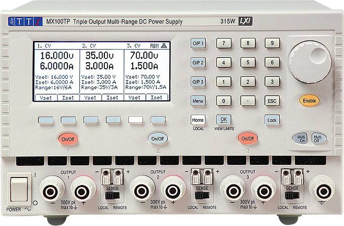 MX100TP laboratorijsko napajanje sa podesivim naponom 115 V/AC, 230 V/AC → 35 V/DC 6 A 3 x