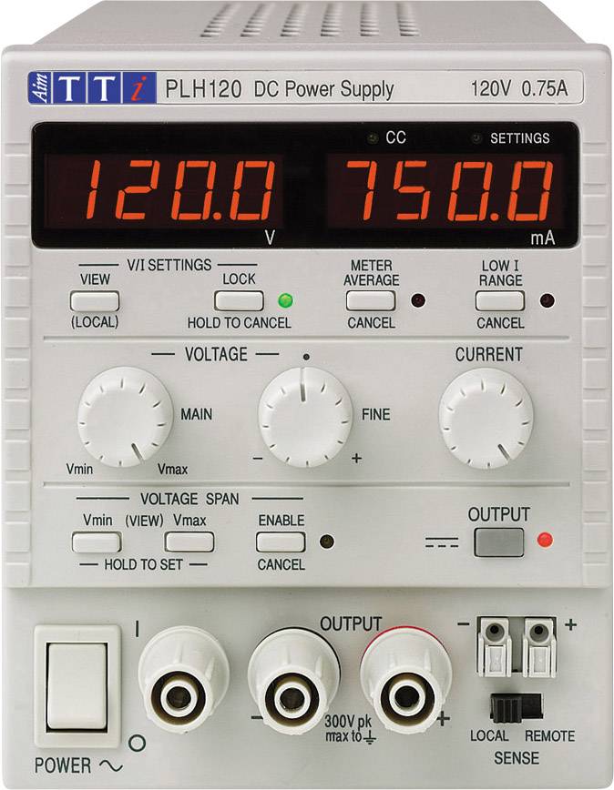 Aim-TTi PLH120 laboratorijsko napajanje sa podesivim naponom 115 V/AC, 230 V/AC → 120 V 0,75 A 90 W