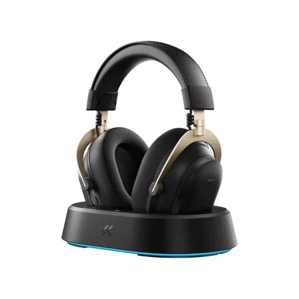 MCHOSE V9 Turbo 60mm Black gold + Charging Dock RGB Gaming slušalice
