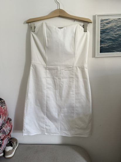 H&M bela kratka haljina